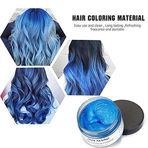 Blue Hair Coloring Wax - Instant Matte Hairstyle Mud Cream for Kids ...