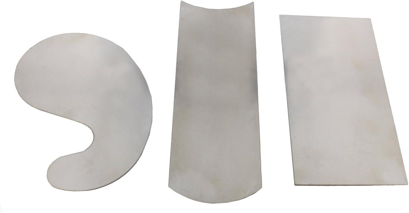 DCT Carbon Steel Scraper 3-Piece Set - Rectangular, Concave, Convex ...