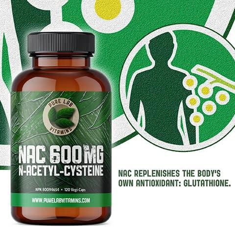 Pure Lab Vitamins NAC 600 mg - 120 caps | Made in Canada | Buy Now with ...