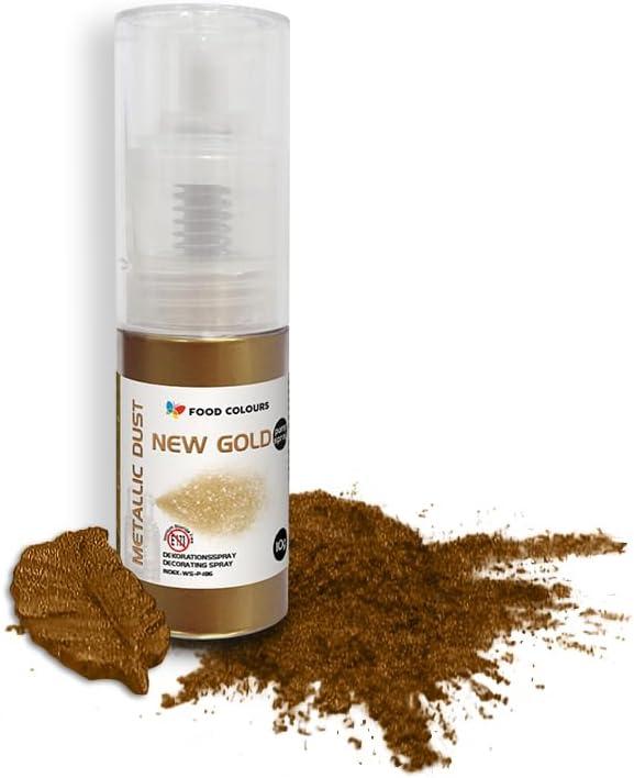 Essential Glitter Spray - New Gold Metallic 5G | Food Color Powder for ...