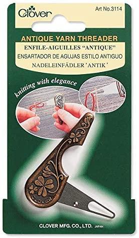 Clover Antique Yarn Threader - Brown | Premium Quality Threader for ...