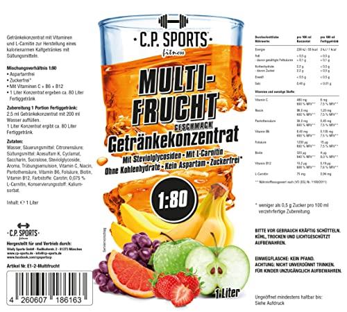 C.P.Sports Sugar-Free Beverage Syrup - Multi-Fruit Vitamin Drink ...