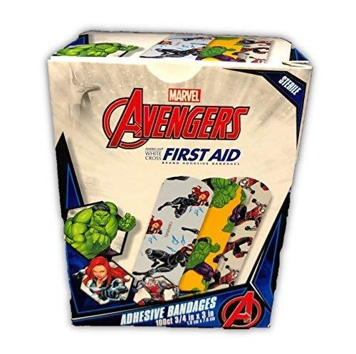 Marvel Avengers Adhesive Bandages 100-ct - Hulk, Black Widow, Ant Man ...