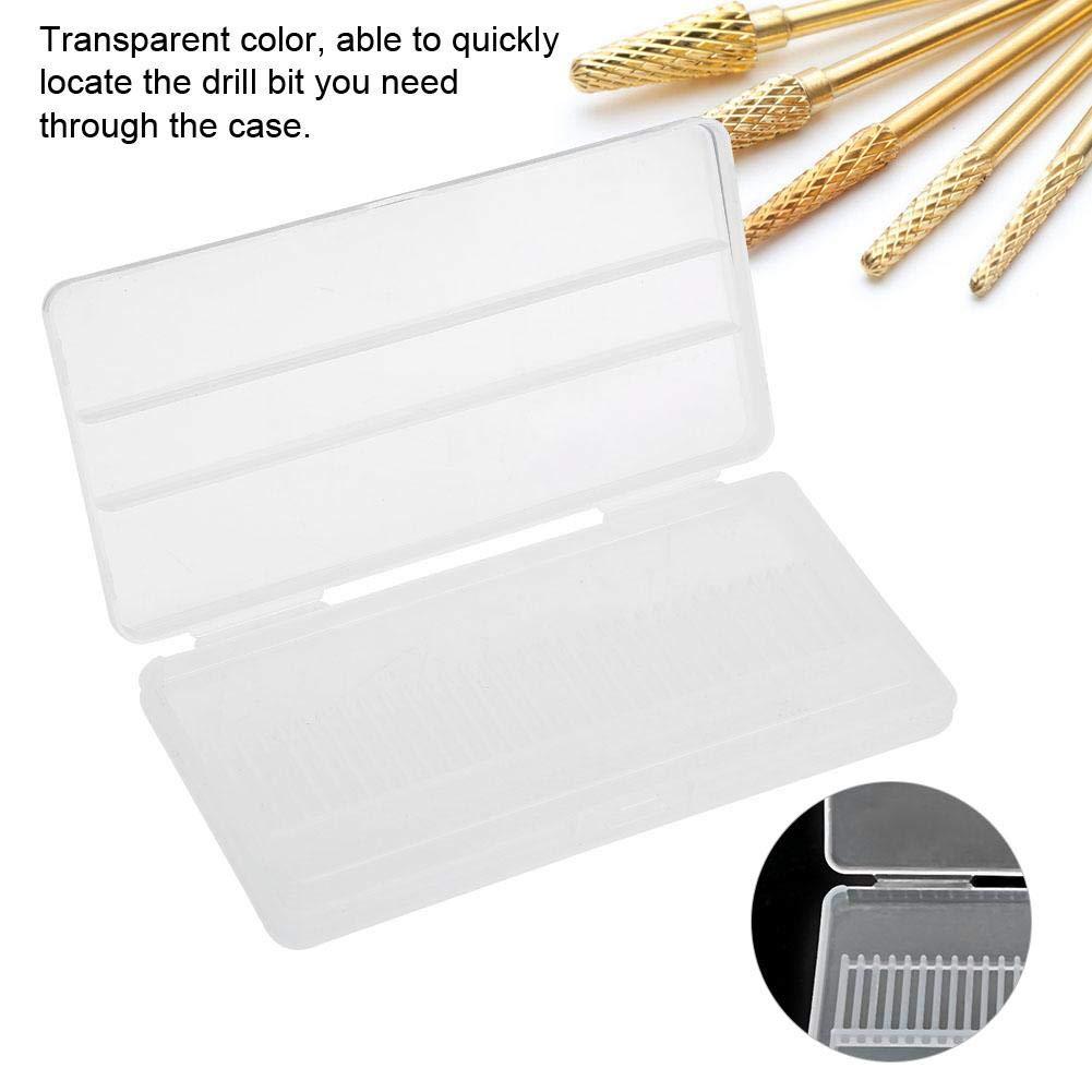 Drill Bit Storage Box - Dekaim 30 Holes Organizer for Manicure Drill ...
