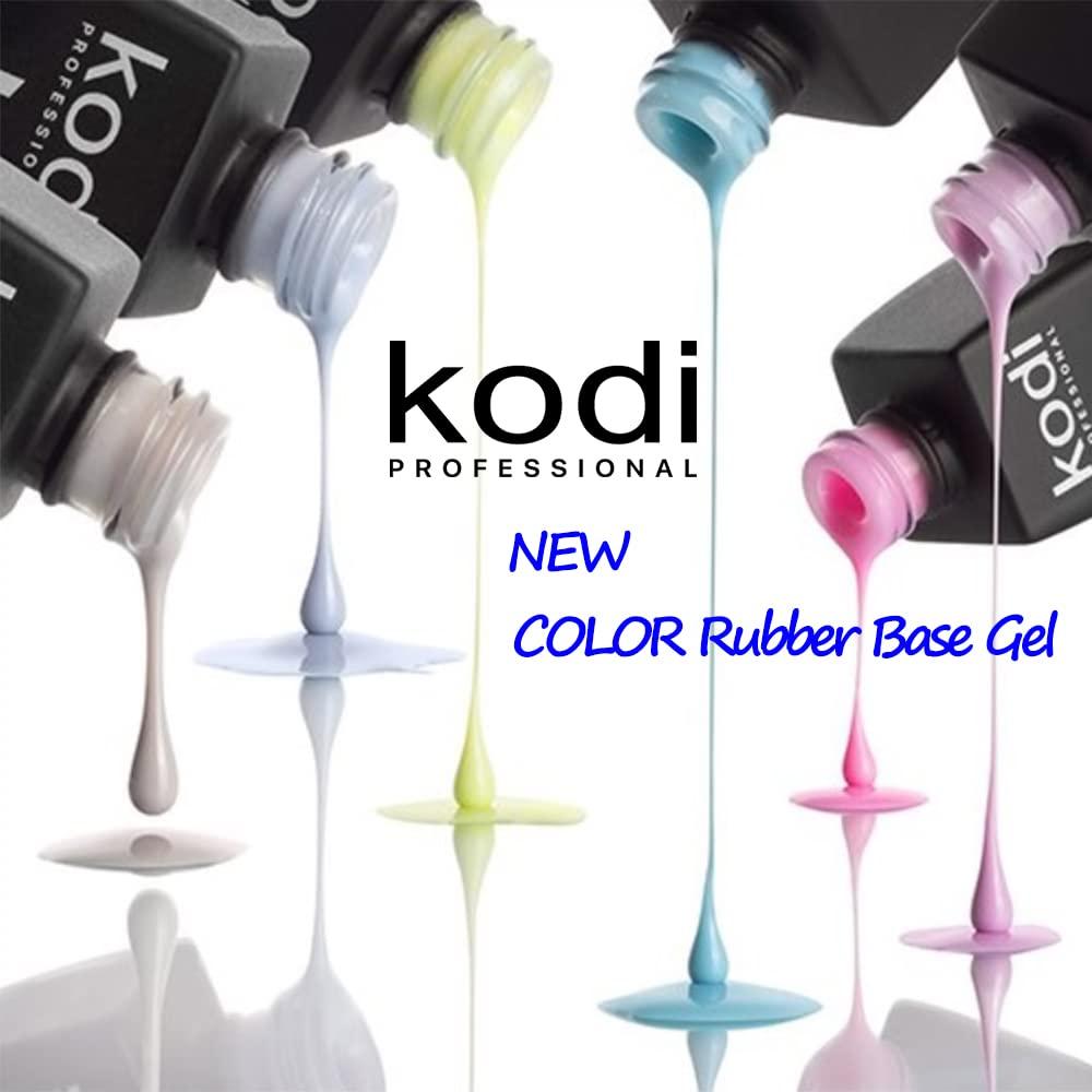Kodi Professional Neon/Milky/Gray Illuminating Rubber Base Gel 7ml - Gel LED/UV Nail Coat ...