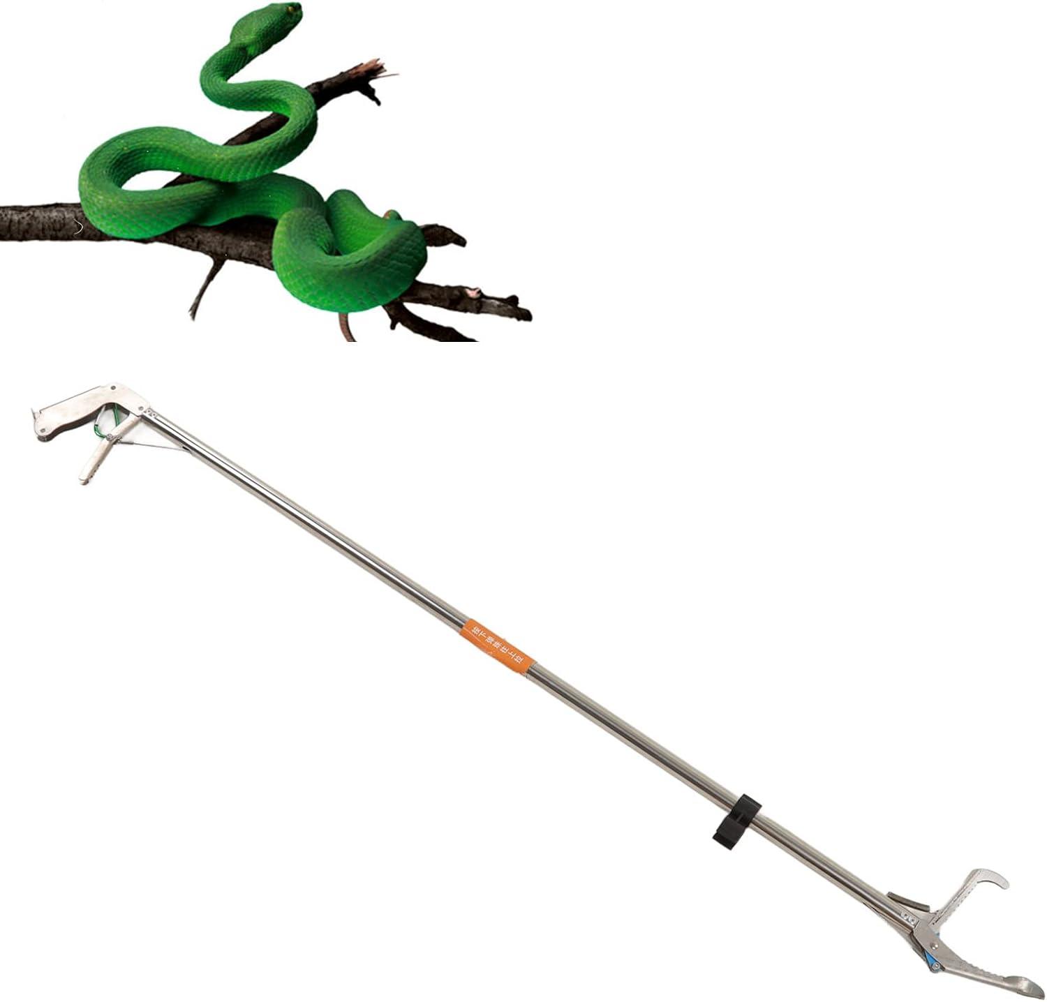 Snake Tongs Professional Collapsible Stainless Steel Reptile Grabber ...