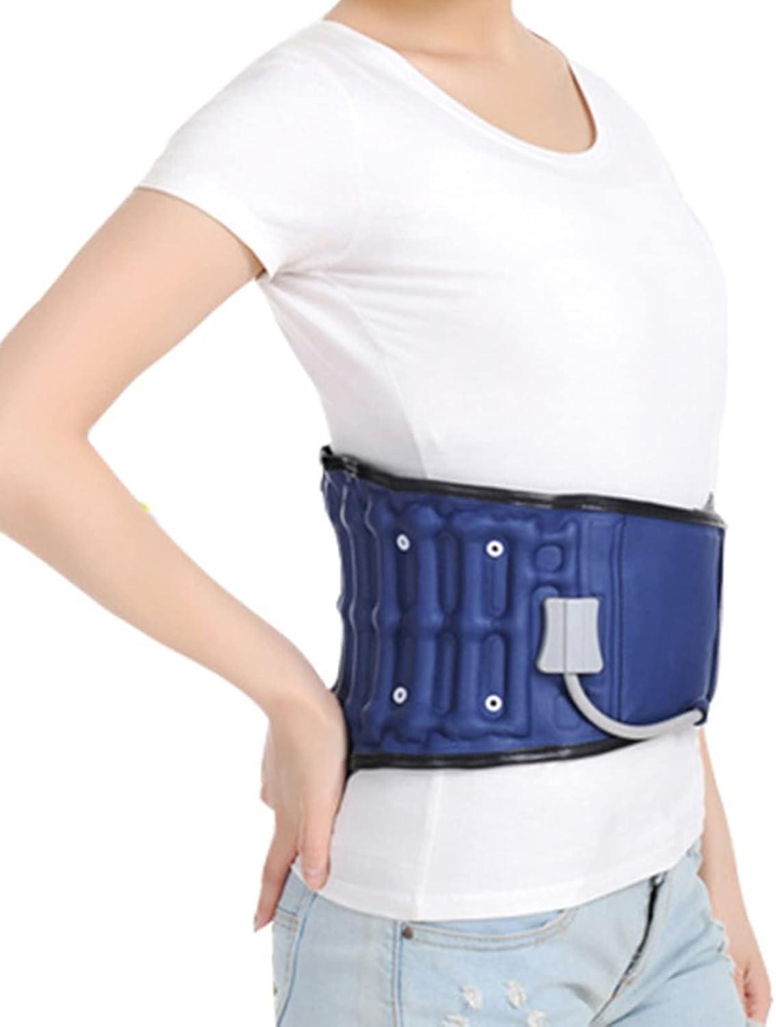 Oumefar Inflatable Lumbar Traction Belt - Adjustable Blue Supportive ...