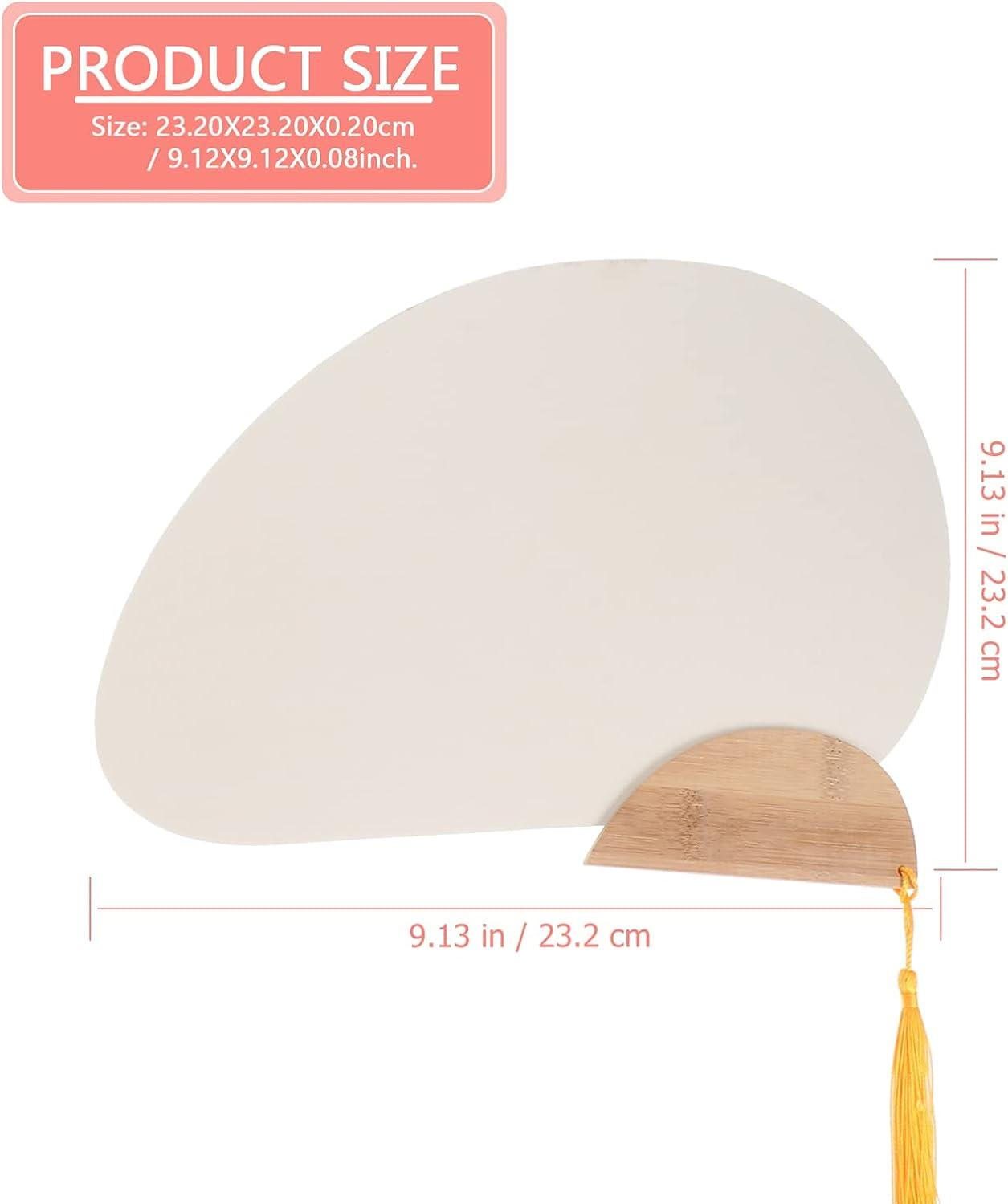 EXCEART 5 Pcs Chinese Art Paper Fans - DIY Blank Hand Fans for Painting ...