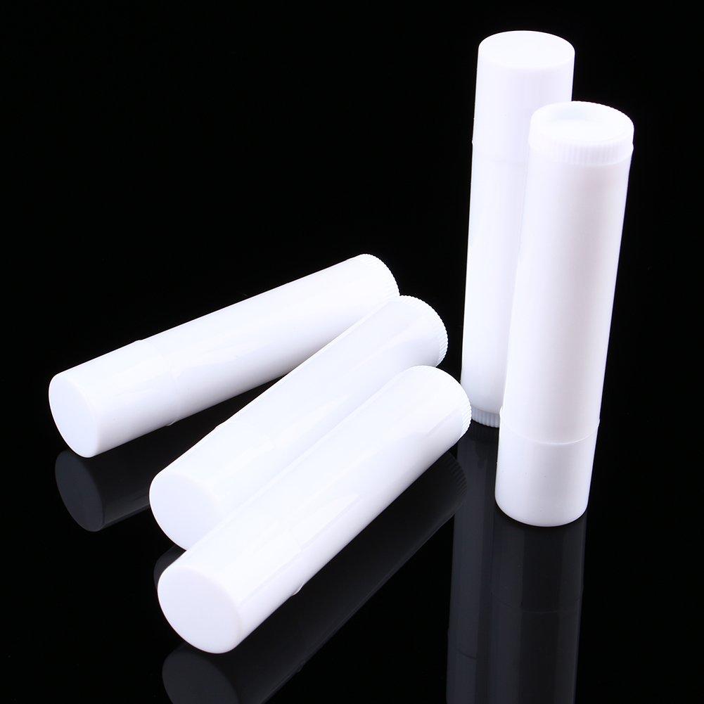 100PCS Empty Lipstick Containers 5ml - White Lip Balm Tubes | Safe ...