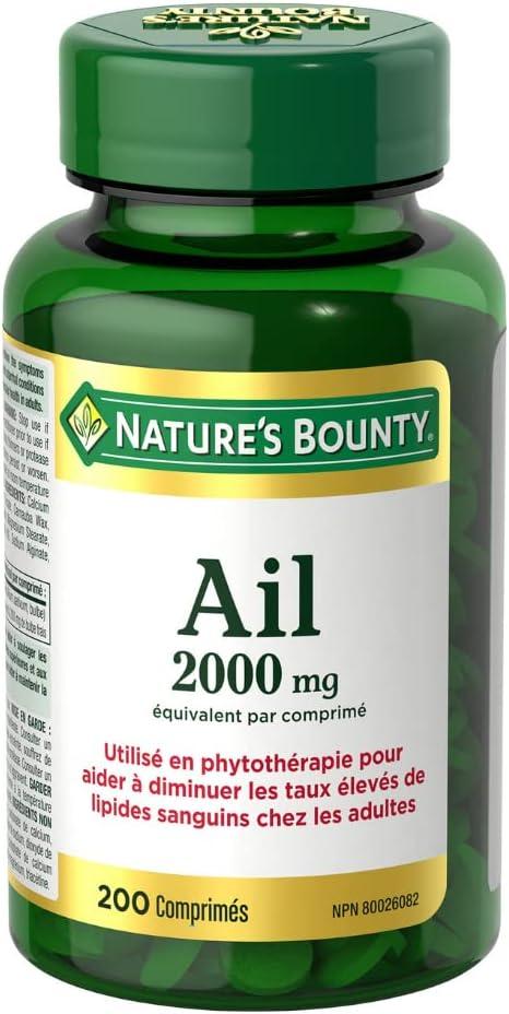 Nature's Bounty Garlic 2000mg 200 Tablets - Support Heart Health and Immune System | Buy Now ...