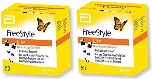 Freestyle Lite Testing Strips - Pack of 100 Strips | Fast & Accurate ...