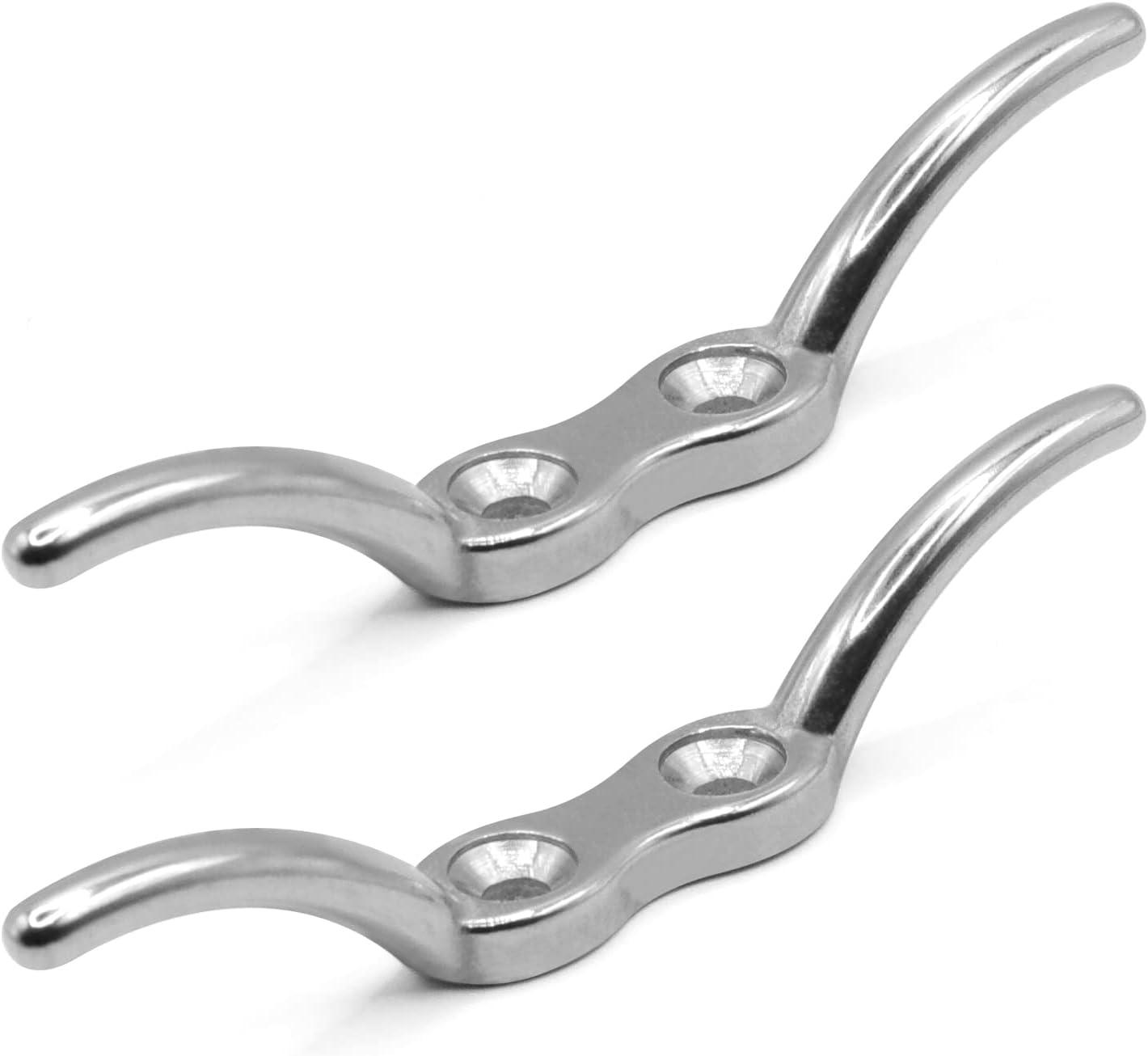 Handxen 316 Stainless Steel Rope Cleats Flagpole for Boats Docks Covers ...