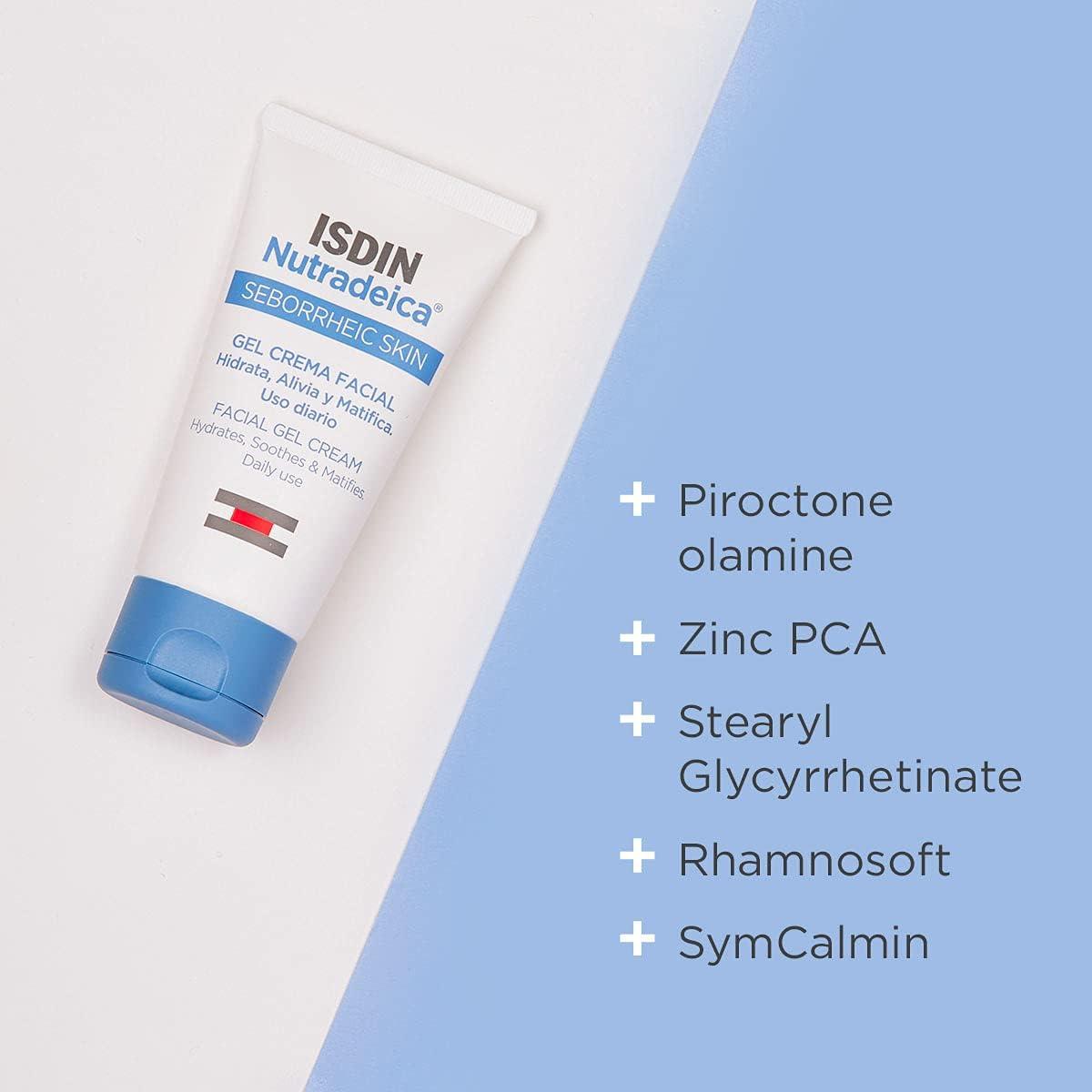ISDIN Nutradeica Facial Gel Cream 50ml for Seborrheic Skin | Hydrating ...