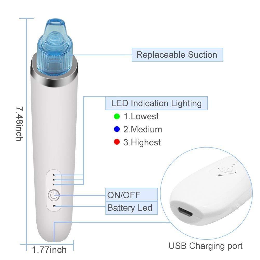 Blackhead Remover Pore Vacuum - Facial Pore Cleaner Extractor Tool ...