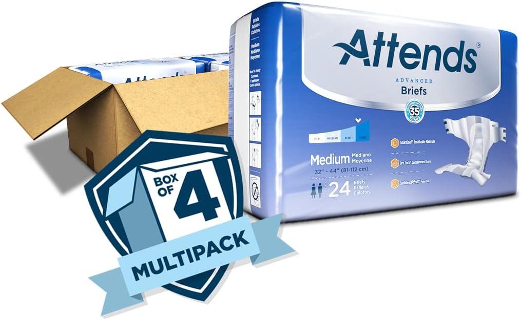 Attends Advanced Tabbed Briefs for Adult Incontinence Care - Ultimate ...