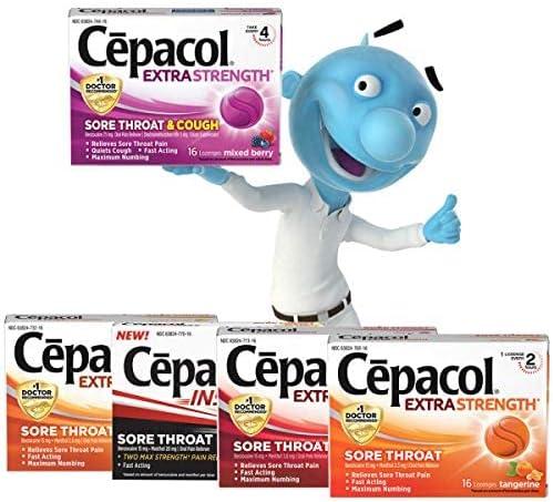 Cepacol Extra Strength Honey Lemon Sore Throat Lozenges - Fast Acting ...