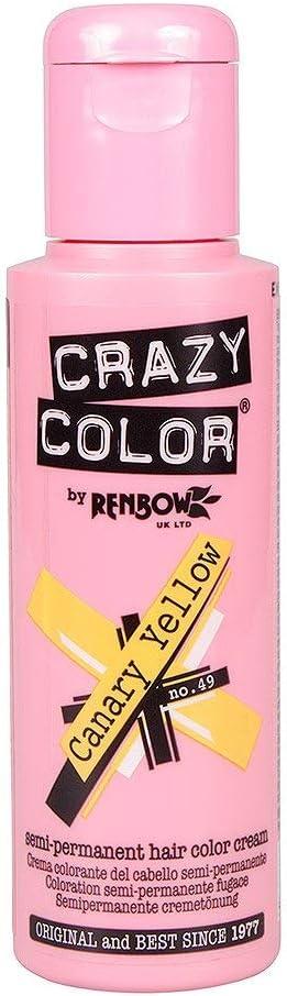 Crazy Color Canary Yellow Hair Dye 100ml - Vibrant Shade for Bold Looks ...