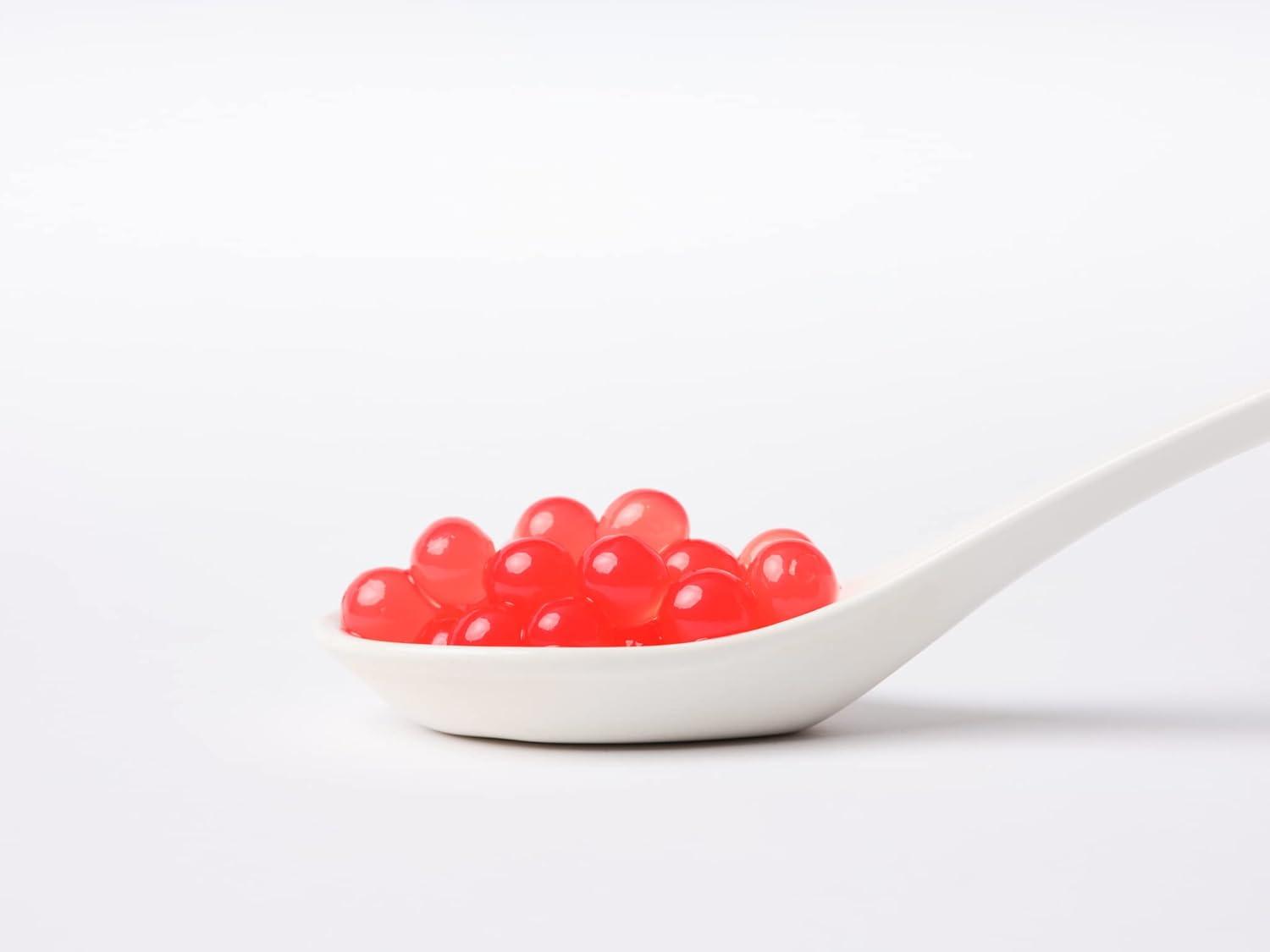 Oboba Popping Boba - Strawberry Flavored Filled Fruit Pearls for Bubble ...