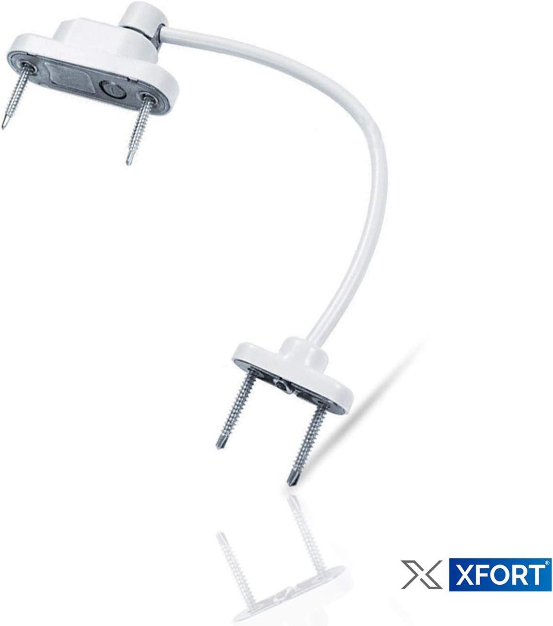 XFORT White Lockable Window Restrictor with Key 20cm Cable Length ...