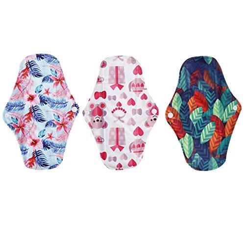 Zhutan Reusable Waterproof Bamboo Charcoal Menstrual Pads Set - Regular ...