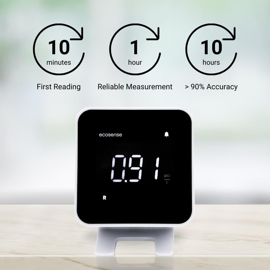 Ecosense EB100 Ecoblu Home Radon Detector - Continuous Monitoring Easy ...