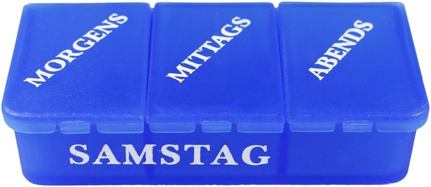 COM-Four 2x Drug Doser 7 Days Weekly Medication Box for Morning Lunch ...