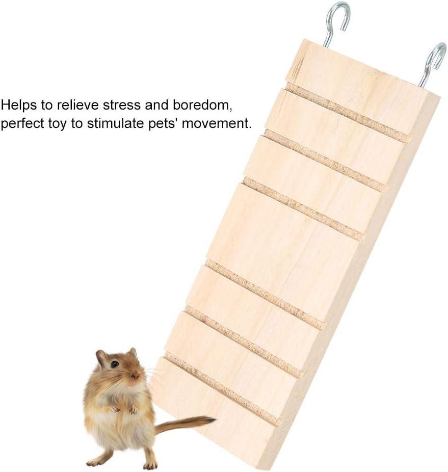 Wooden Pet Ladder Hamster Bird Stand Platform Toy Chewing Toys Rest ...