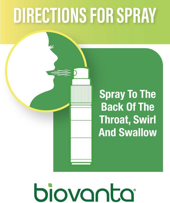 Biovanta New & Improved Throat Spray - All-Natural Relief Kit | Multi ...