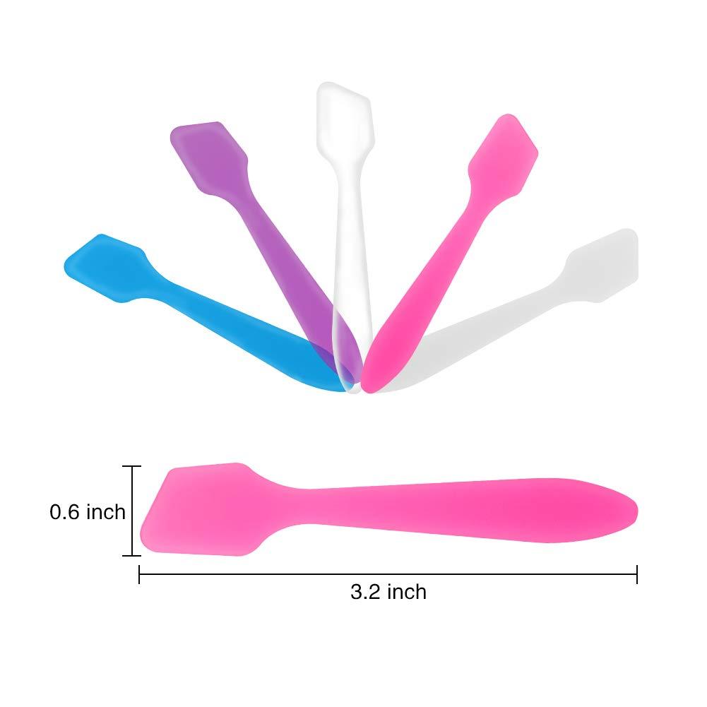 Accmor 150 Pack Mini Makeup Spatulas - Reusable Frosted Cosmetic Tip ...