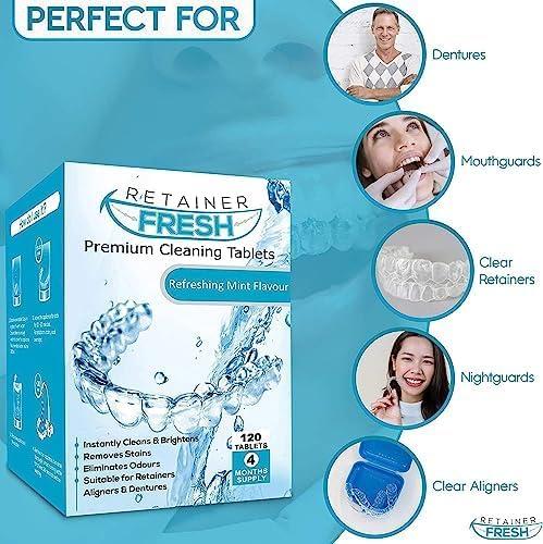 Retainer Cleaning Tablets - 120 Count for 4 Months Supply - Stain-Free ...