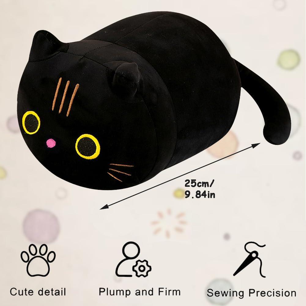 Black Cat Plush Doll 35CM Black Cat Plush Toy Black Cat Gifts For Girls Stuffed Black Cat Animal ...