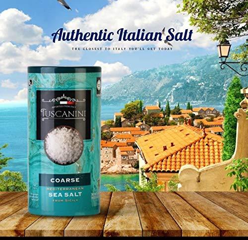 Tuscanini Coarse Mediterranean Sea Salt 16oz Tube - Authentic Sicilian ...