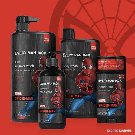Every Man Jack Marvel Spider-Man Deodorant Twin Pack - 3oz x 2 Sticks ...