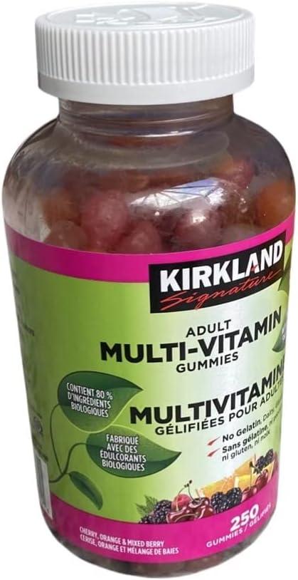 Kirkland Signature Adult Multi-Vitamin Gummies 250ct - Essential Daily ...