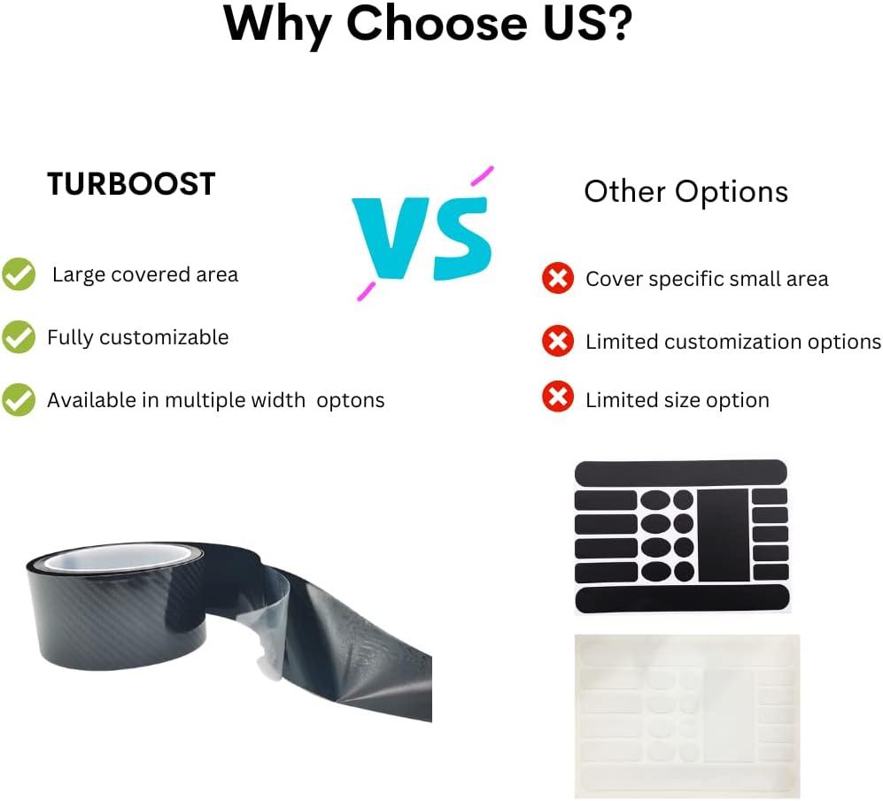 TURBOOST Bike Frame Protection Tape Sticker Vinyl Wrap Skin - Carbon ...