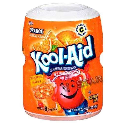 Kool AID Orange TUB Soft Drink Mix 538g - American TIN DRINGS (Orange ...