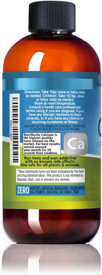 NutriNoche Liquid Calcium Supplement - 30 PPM Nano Calcium Absorption ...