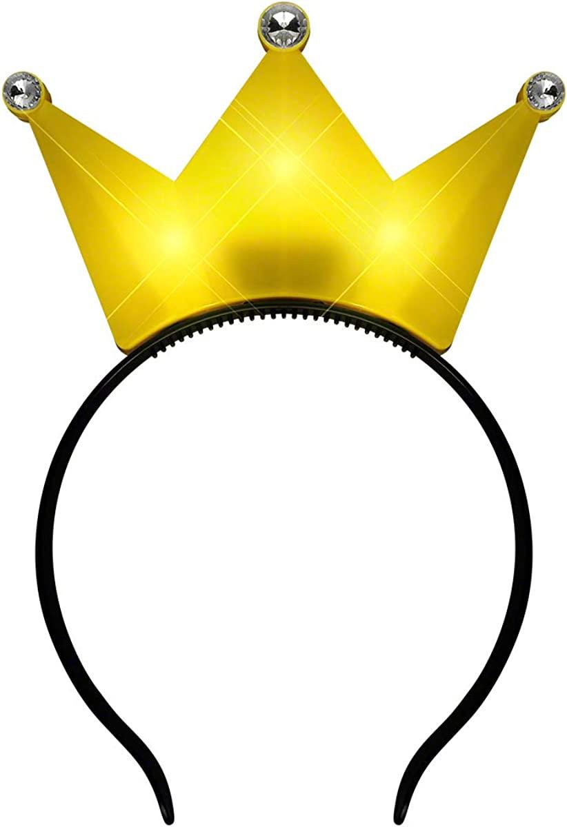 LED Light Up Yellow Princess Crown Tiara Headband - [Brand Name] | Buy ...