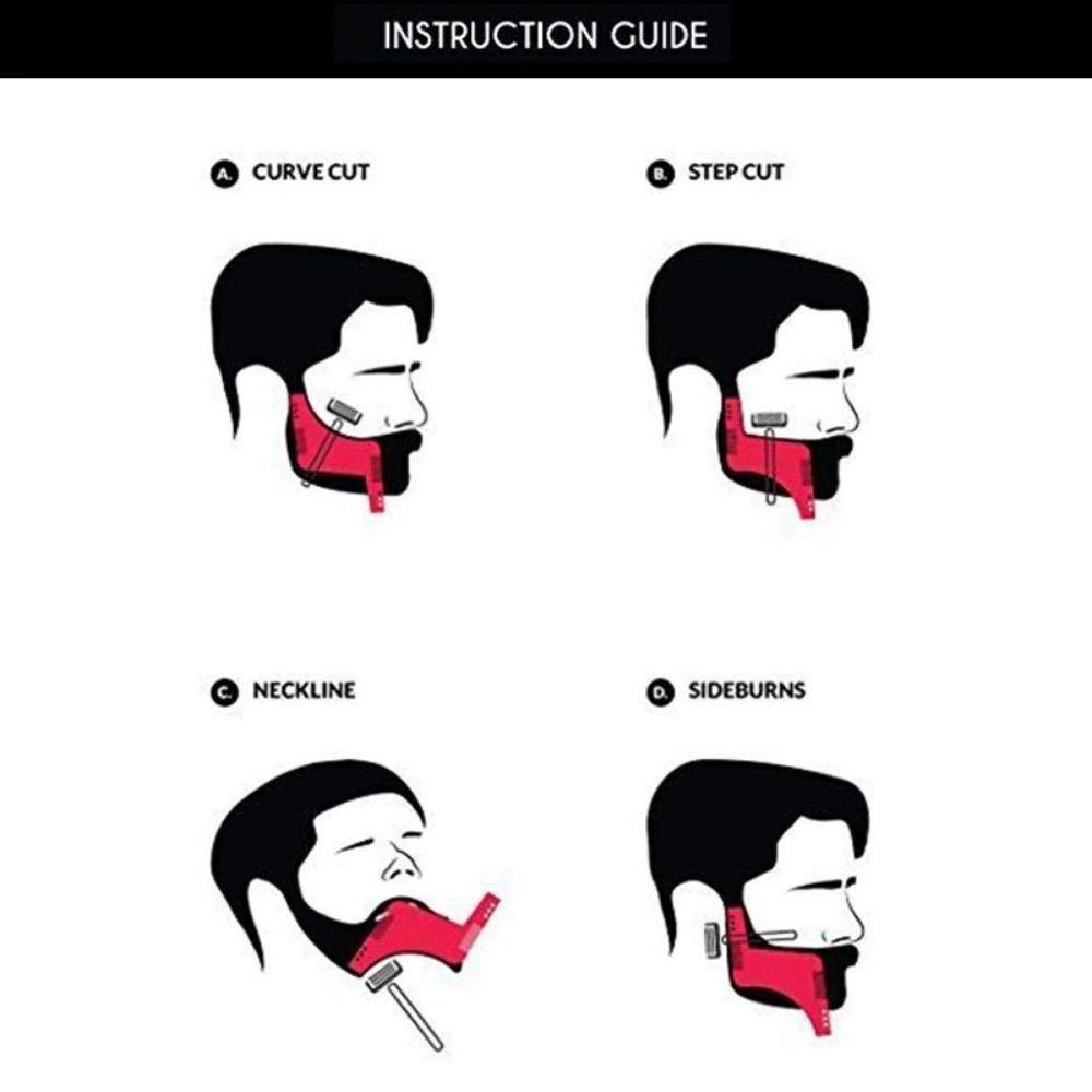 Transparent Goatee Beard Shaper Outliner Template for Men - Trimming ...