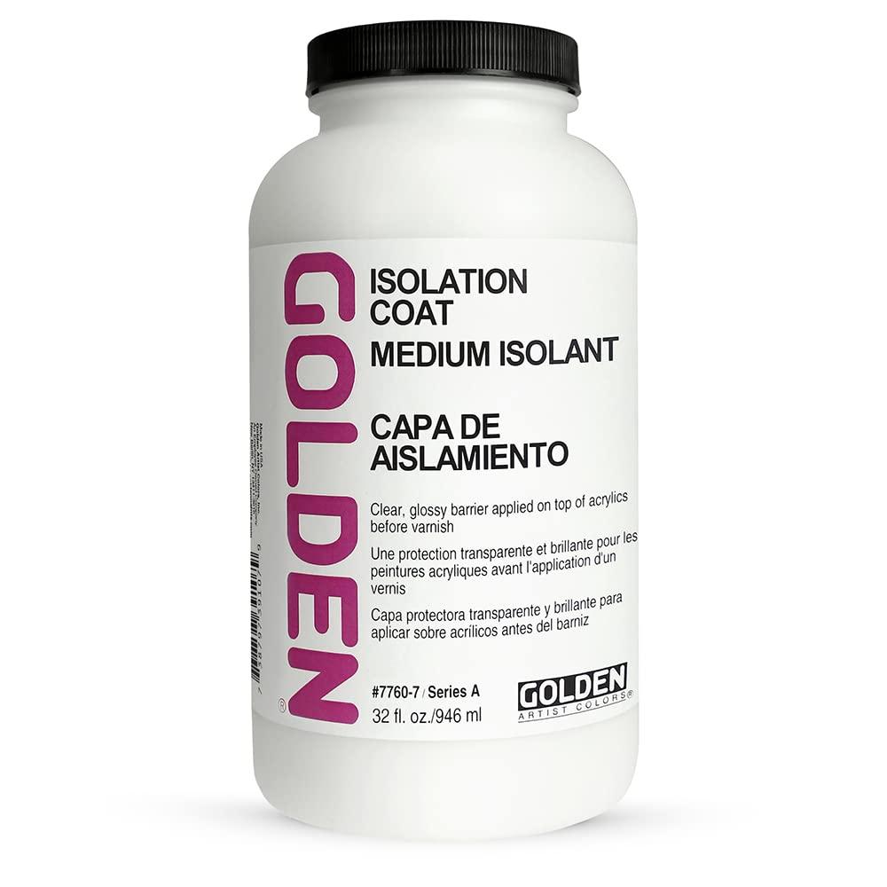 Golden Artist Colors Isolation Coat 32oz - Protect and Unify Painting ...