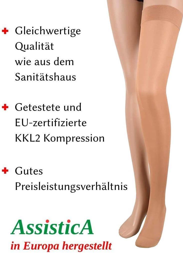 ASSISTICA Class 2 Compression Stockings 23-32 mmHg | Thigh High ...