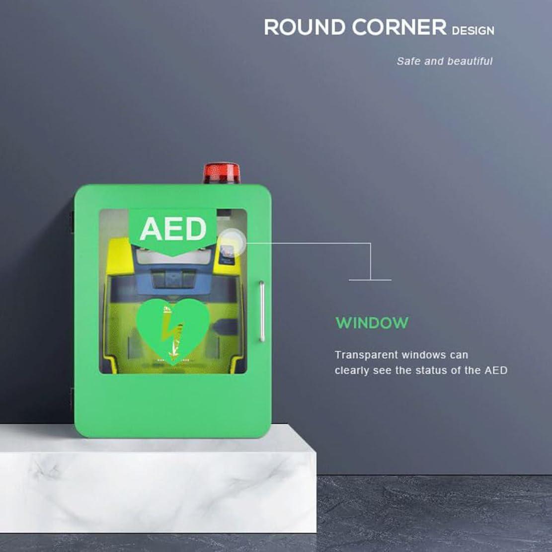 Cymyyds AED Defibrillator Storage Cabinet with Key & Alarm - Ideal for ...