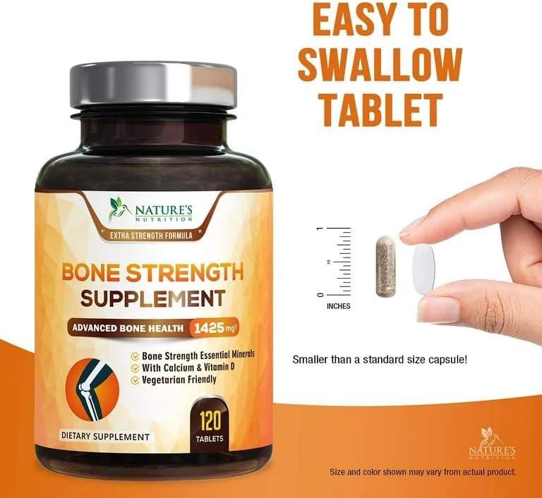 Bone Supplements Bone Strength Support with Calcium Vitamin D3 ...