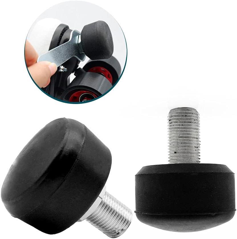 Adjustable Rubber Roller Skate Toe Stops - 2pcs White Brake Blocks ...