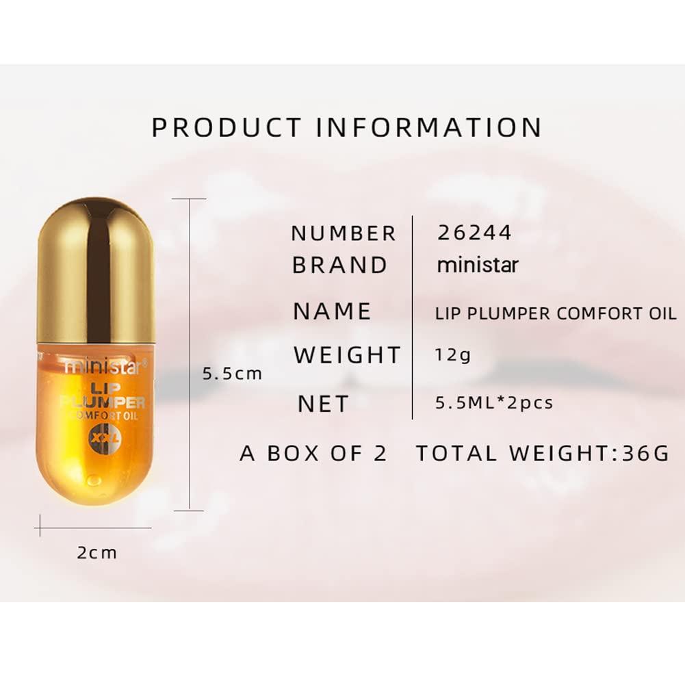 GL-Turelifes Lip Plumper Kit - Ginger Mint Lip Balm & Gloss for Extreme Volume Hydrated ...