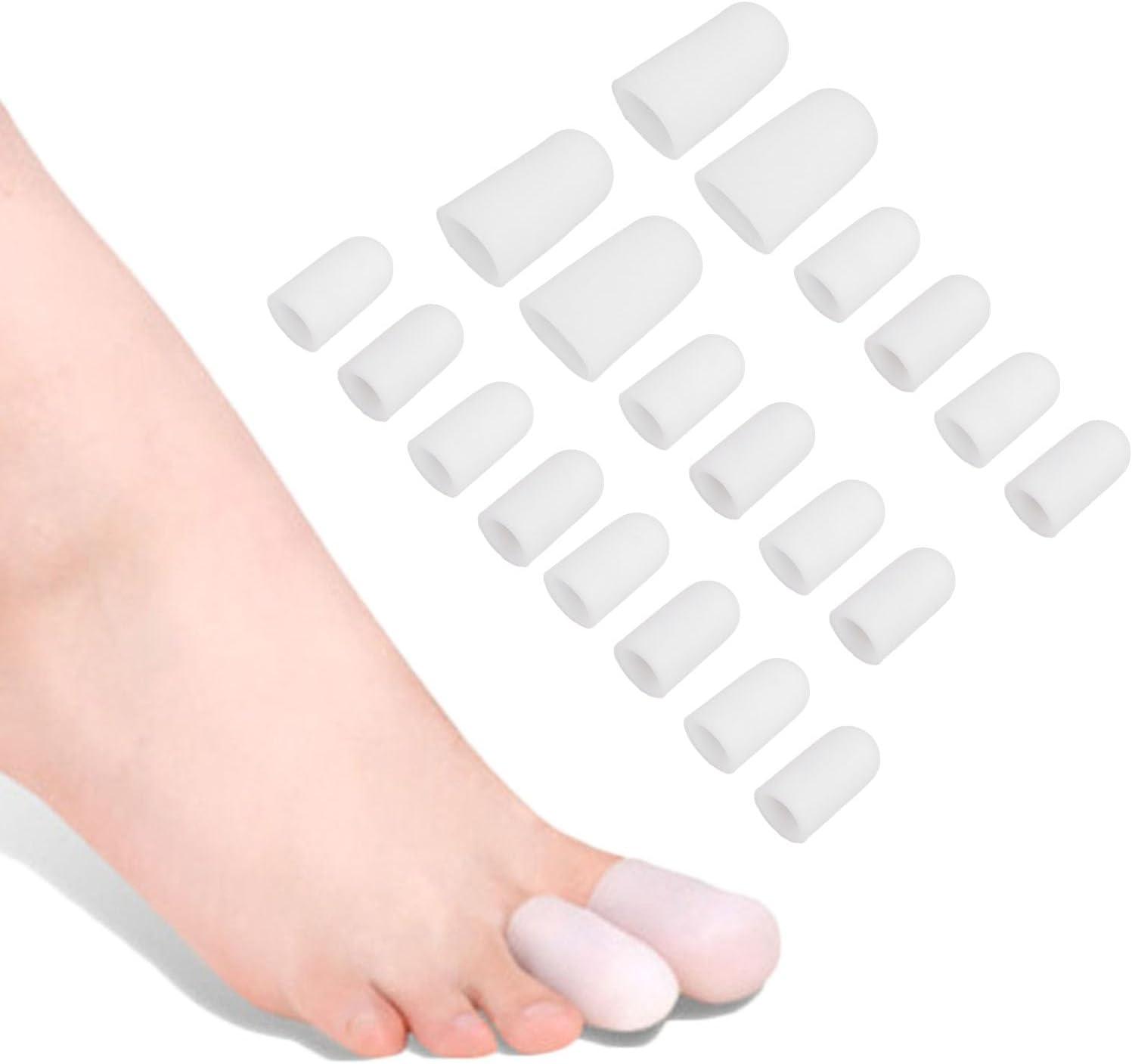 Silicone Toe Caps - 10 Pairs | Adjustable & Reusable | Pain Relief for ...