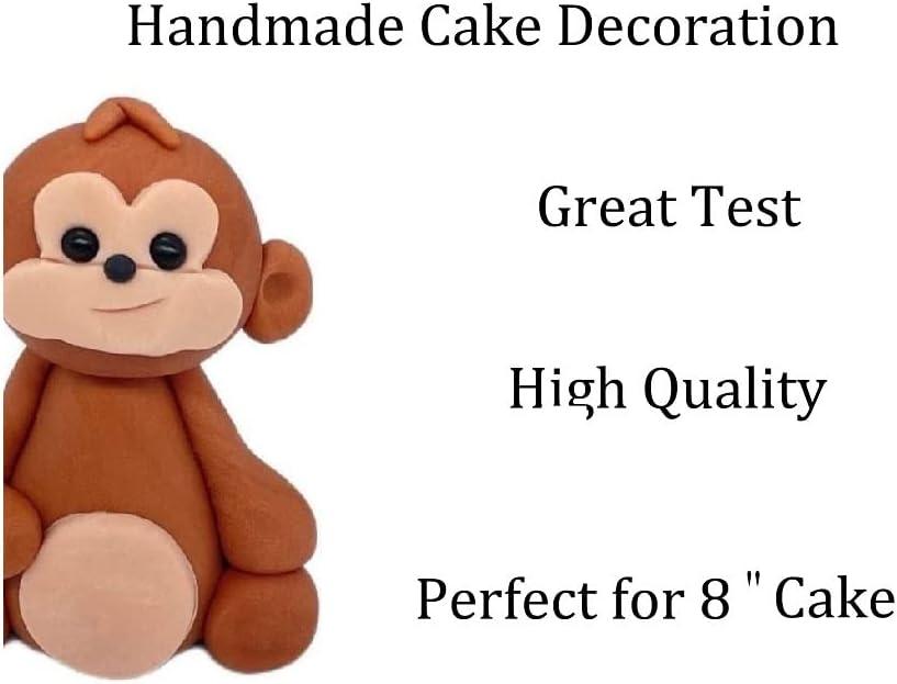 Personalised Monkey Cake Topper - Edible Fondant Safari Jungle Cupcake ...