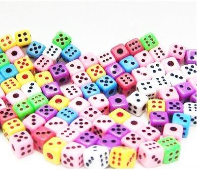 SmartDealsPro 100 Assorted Mini Dice Set - 1/5 5mm D6 Game Dice | Buy ...
