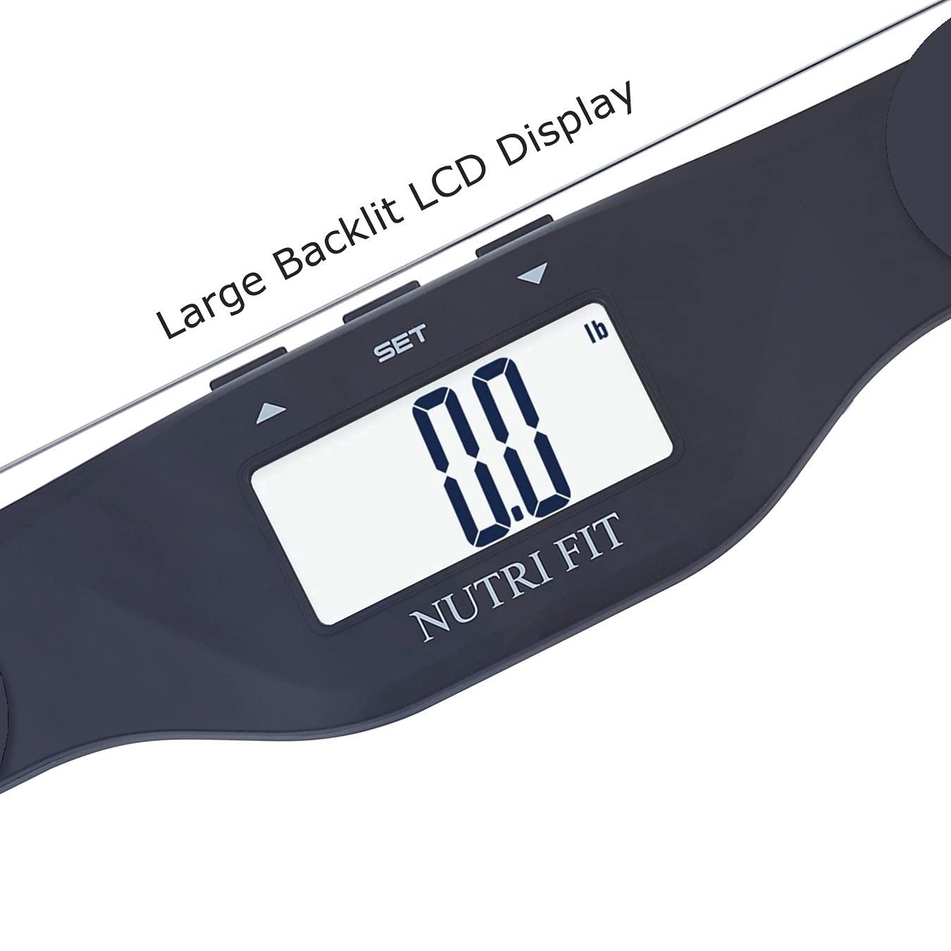 NUTRI FIT BMI Scale Digital Body Weight Analyzer for Heavy Duty 400 lbs Large Backlight Display ...