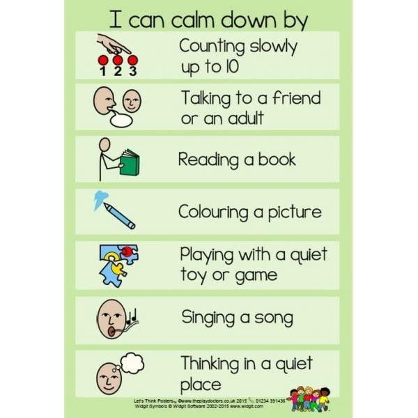 I Can Calm Down Poster - Visual Aid for ASD, Autism, SEN, Special Needs ...
